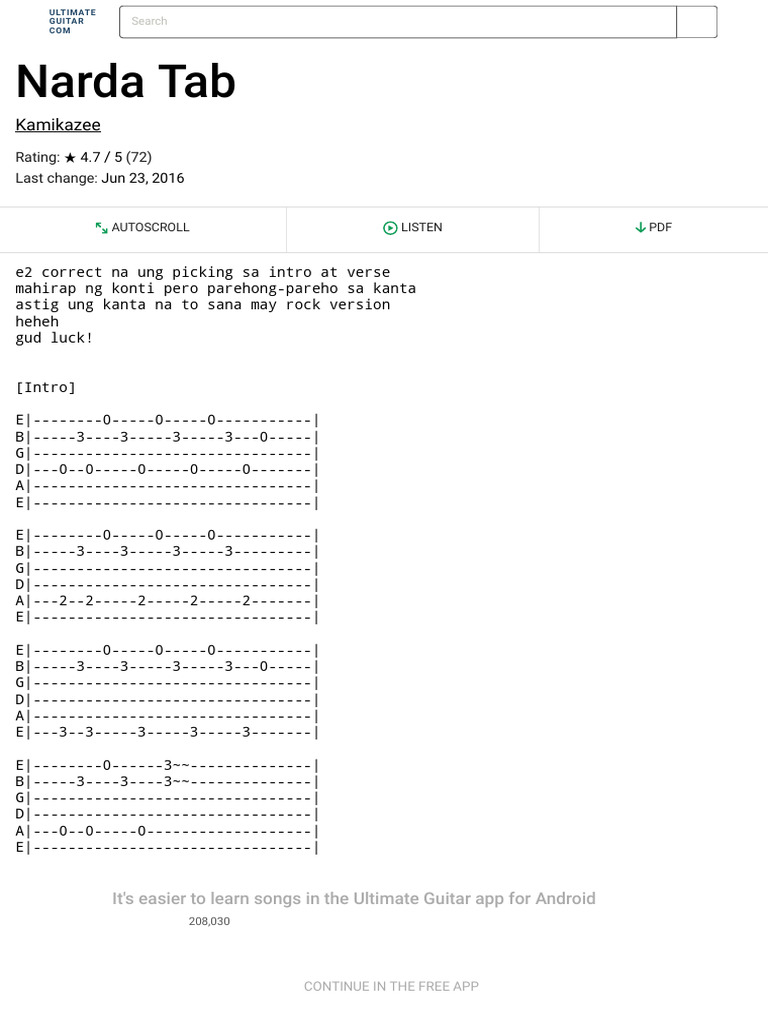 NARDA TAB (Ver 3) by Kamikazee @ | PDF