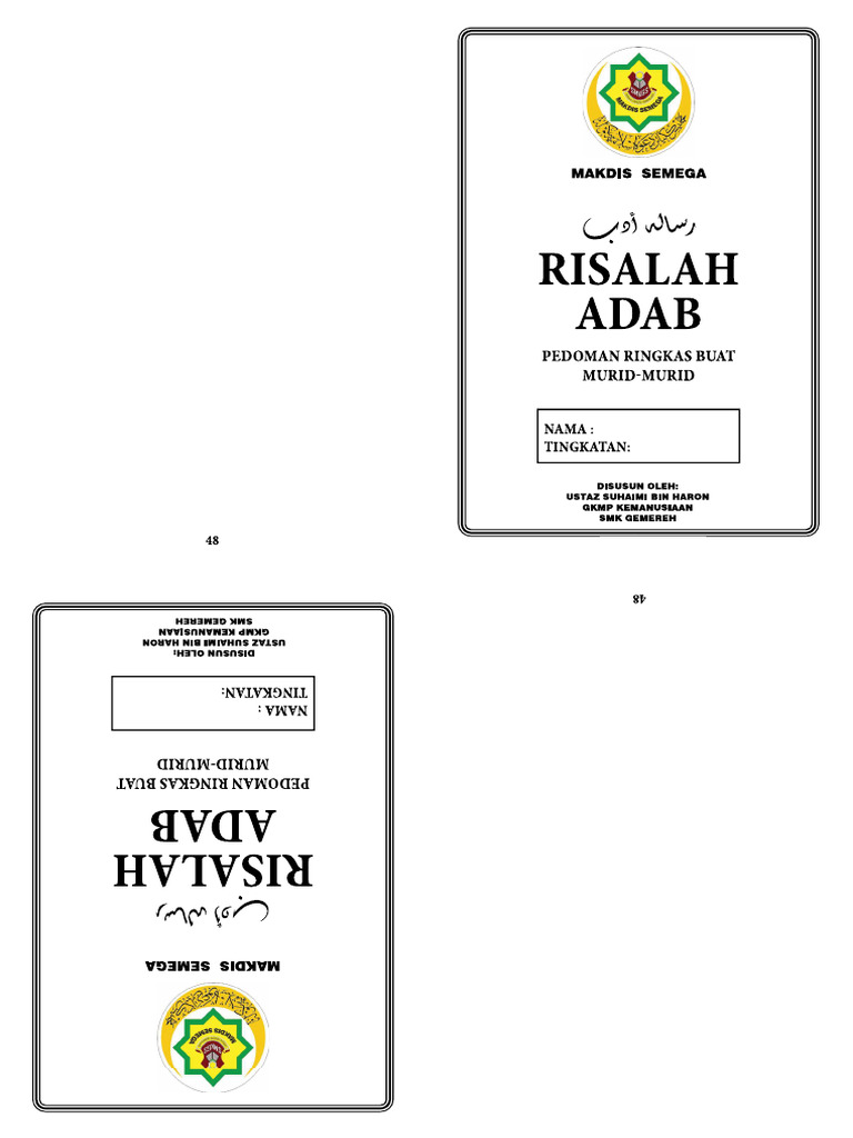 Risalah Adab 2024 19mac | PDF