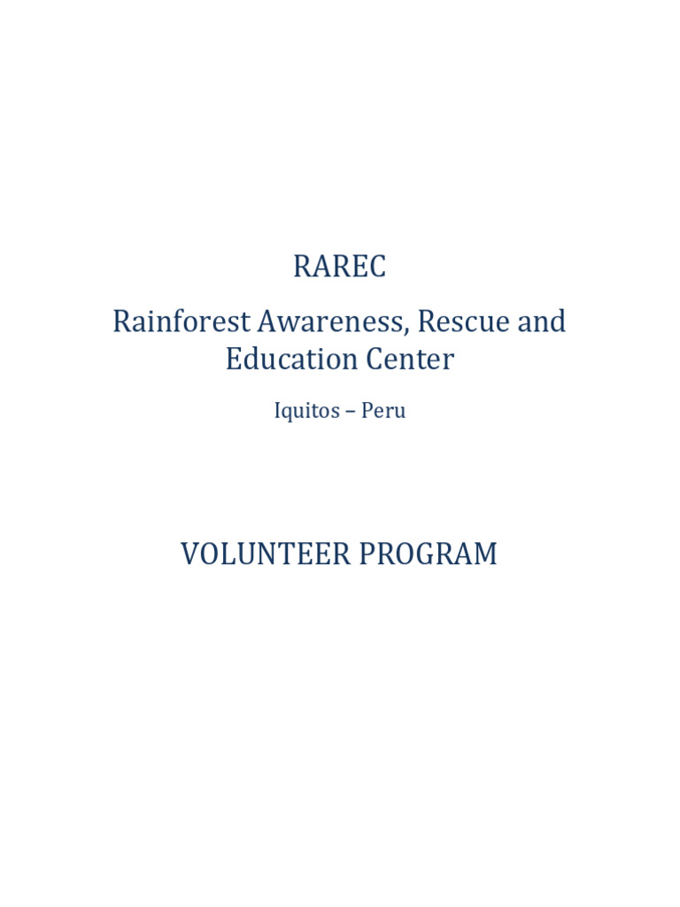 Volunteers RAREC Presentation 2018 | PDF