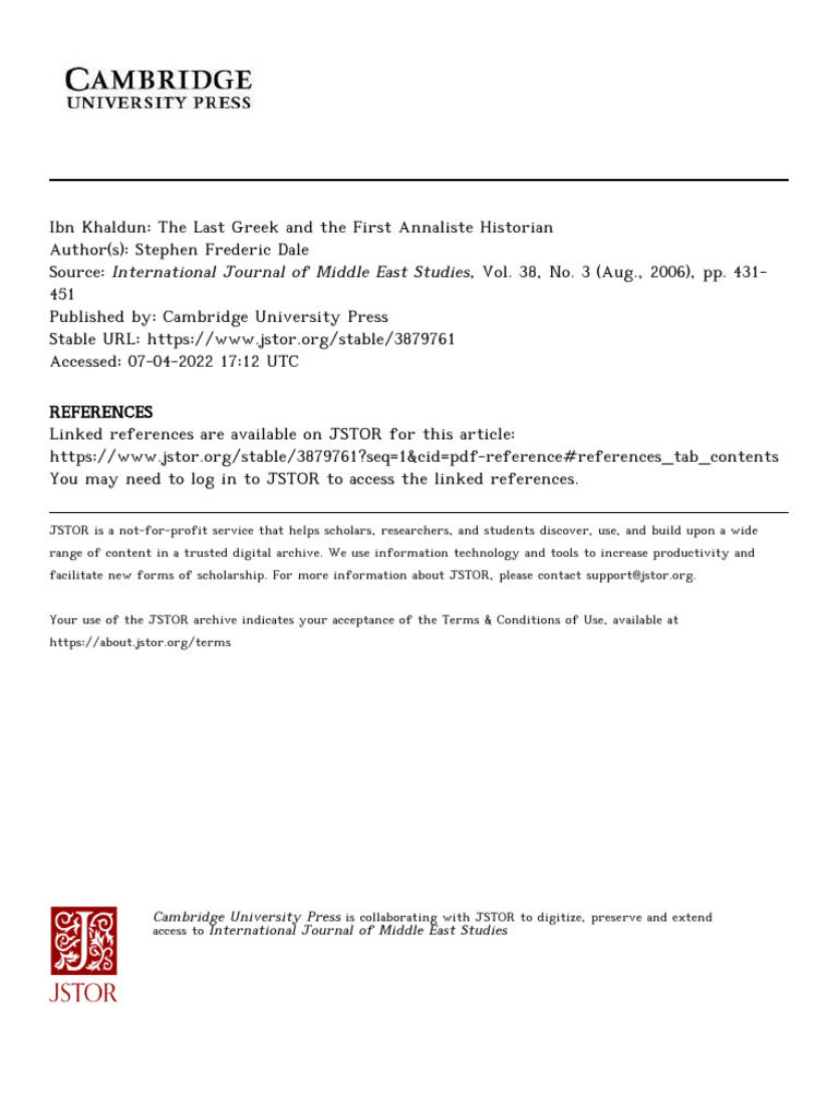 Ik The Last Greek and The First Annalist | PDF