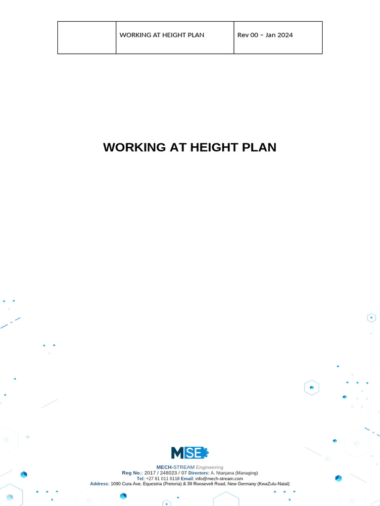 Working at Height Plan | PDF