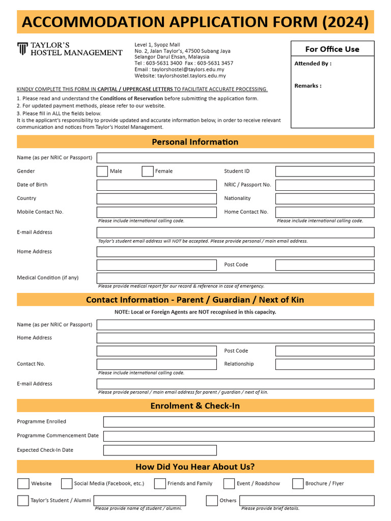 Application Form 2024 | PDF