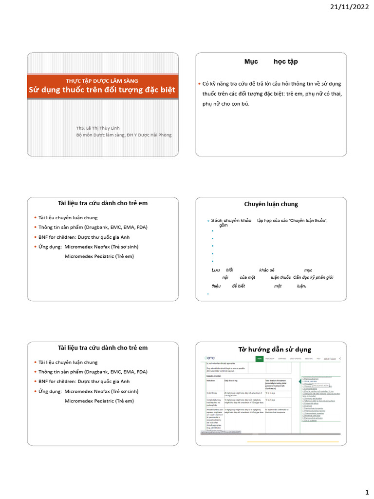 Bài 10-Sử Dụng Thuốc Trên ĐTDB K7 | PDF