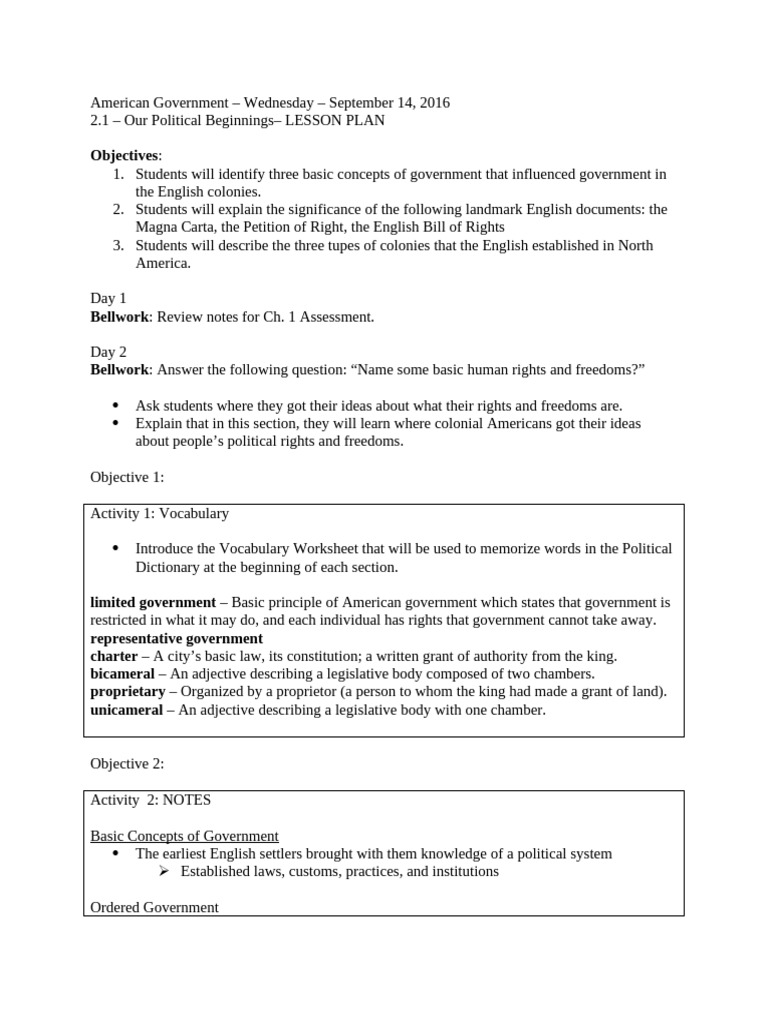 2.1 - Our Political Beginnings 1 | PDF | Law Of The Land | Politics