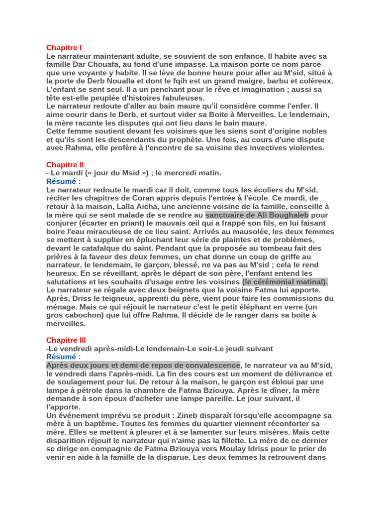 Chapitre I: Résumé | PDF