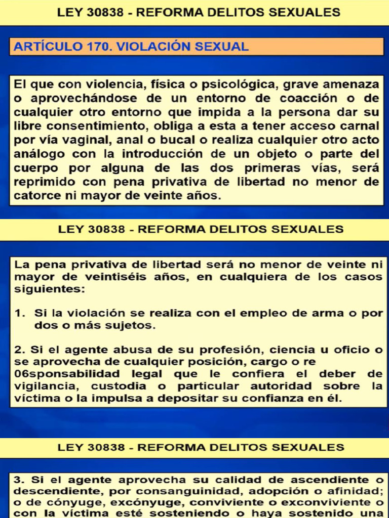 Reforma de Los Delitos Sexuales | PDF
