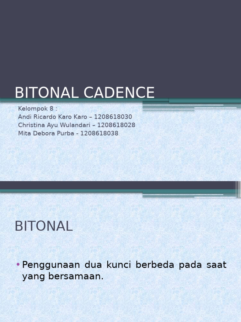 Bitonal Cadence | PDF