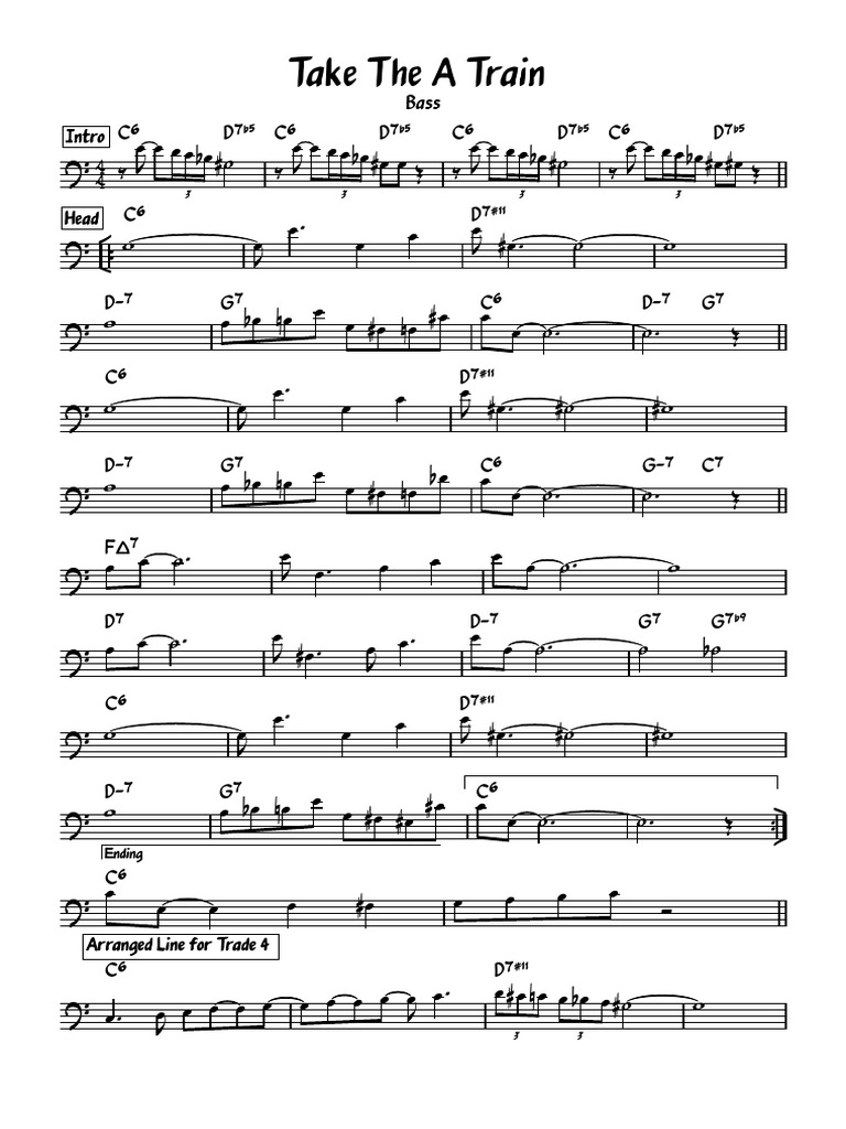 Take The A Train Bass | PDF