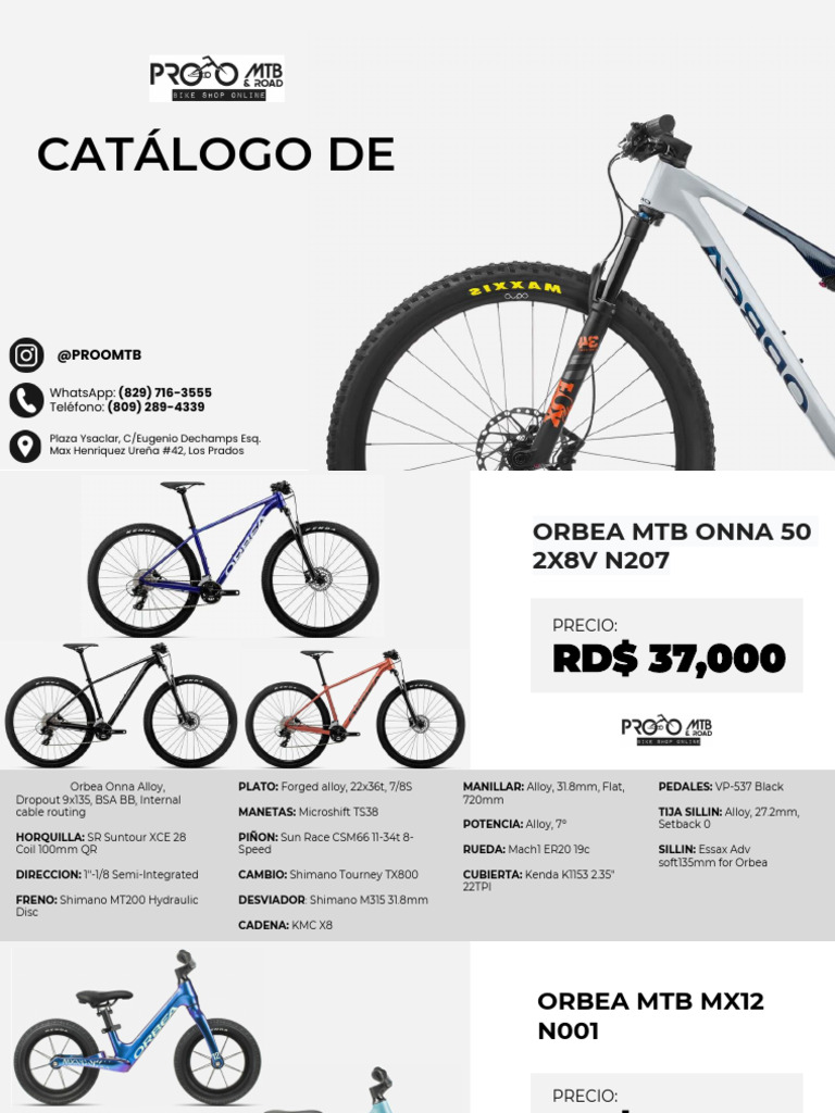 Catalogo Bicicletas 2024 - PROO MTB | PDF