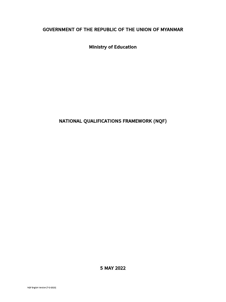 NQF English Version (7!2!2023) | PDF