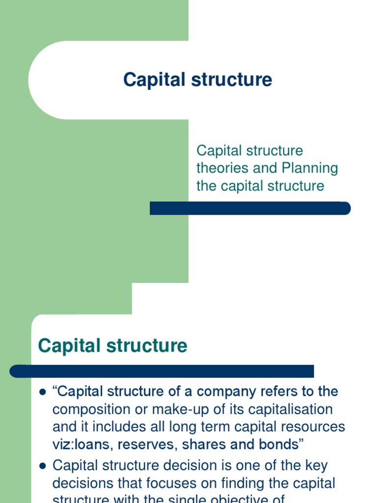 Capital Structure Theories and Planning | PDF | Capital Structure ...