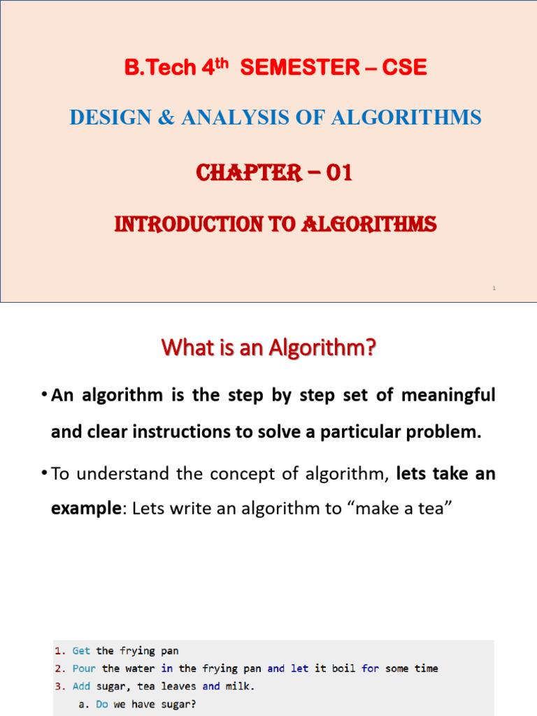 Chapter-01 Introduction To Algorithms | PDF