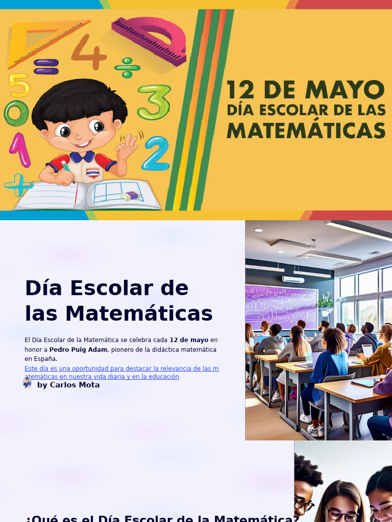 Dia Escolar de Las Matematicas | PDF