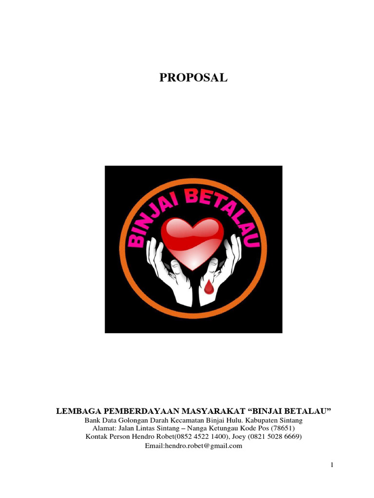 Proposal LPM Binjai Betalau | PDF