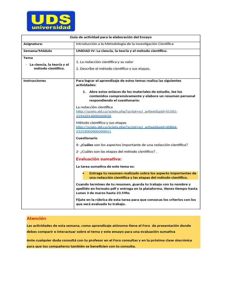 Unidad IV. Actividad Ensayo | PDF