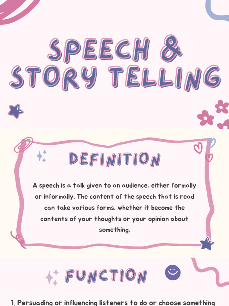 Speech & Story Telling | PDF