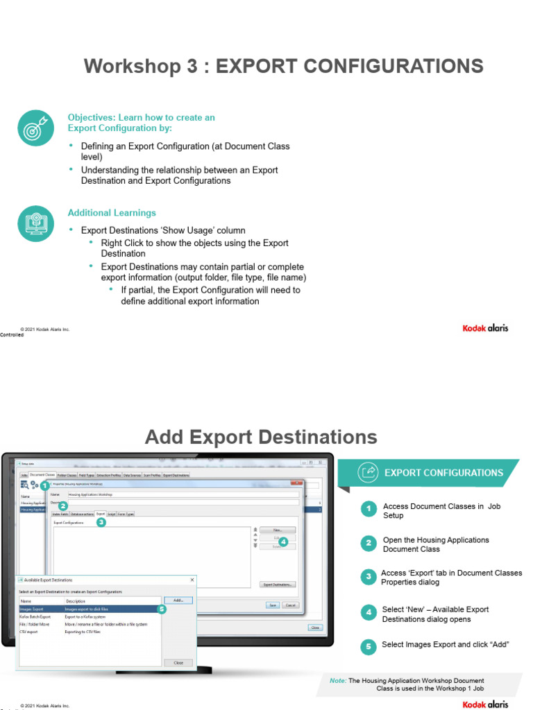 Workshop3 ExportConfigurations | PDF