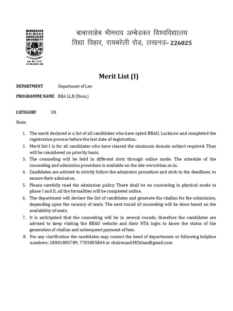 BBA LLB Hons. (UR) 800 | PDF