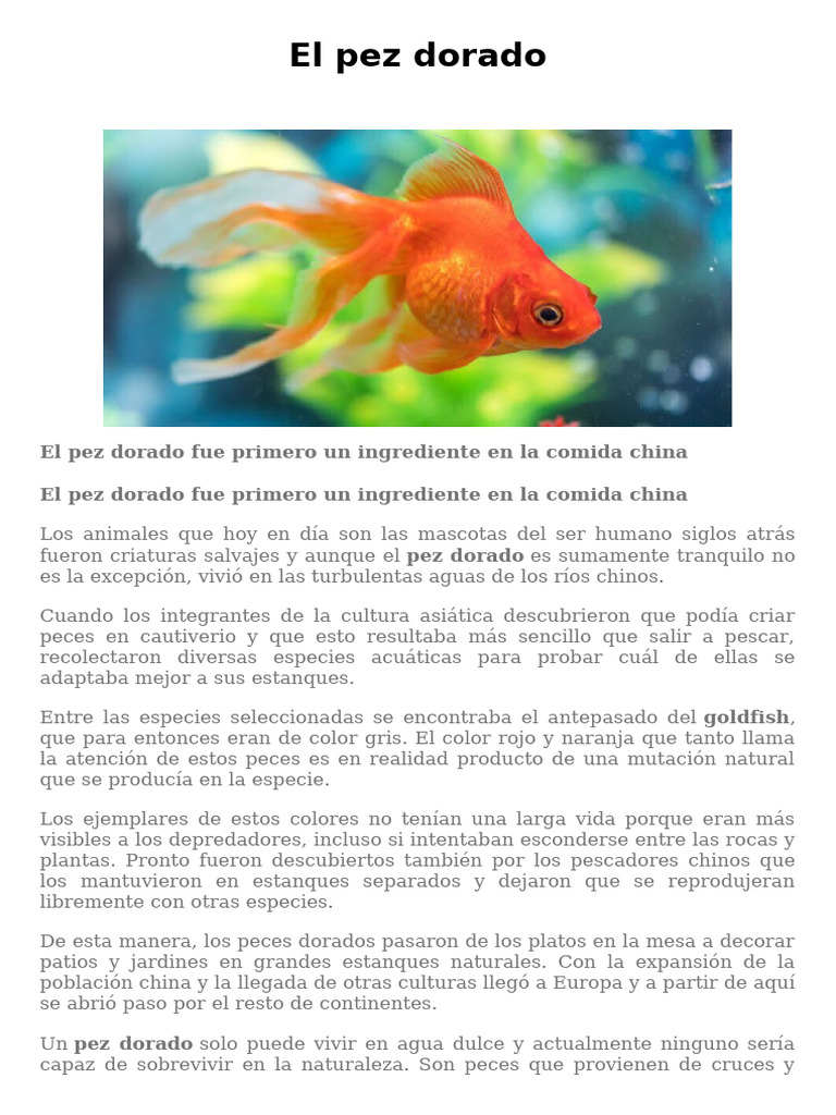 El Pez Dorado | PDF