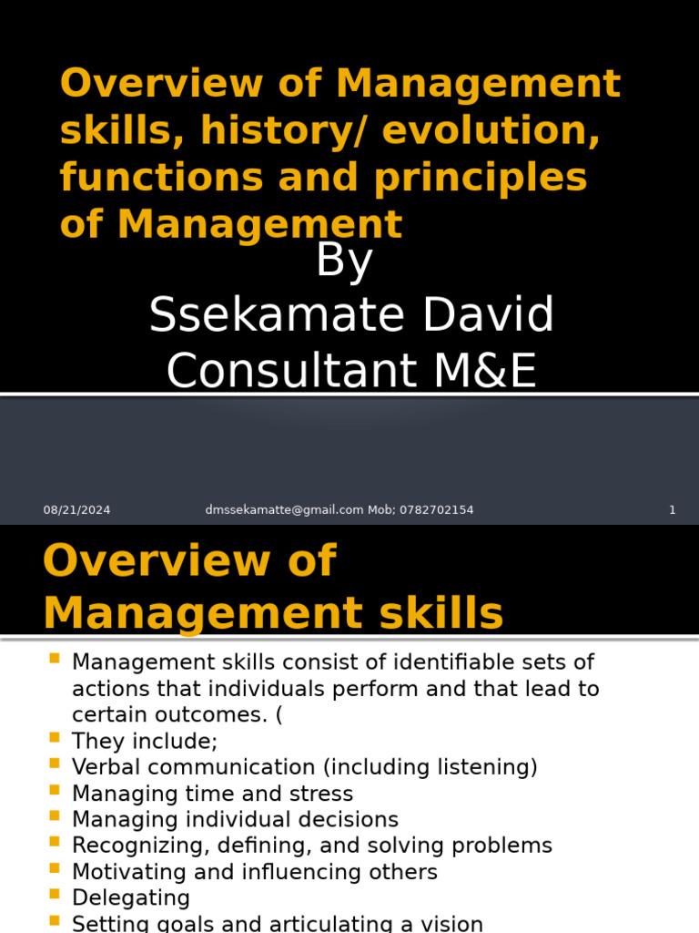 Overview of The Module History, Principles and Functions of MGT | PDF