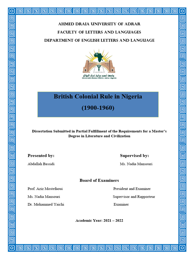 British Colonial Rule in Nigeria | PDF