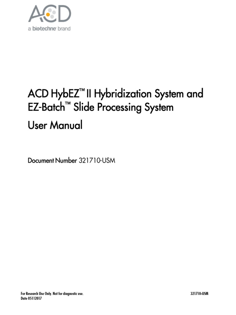 HyBEZ II Hybridization System User Manual 06262017 | PDF