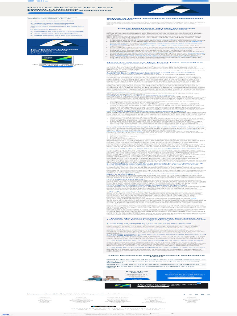 Guide To Choosing The Best Legal Practice Management Software | PDF