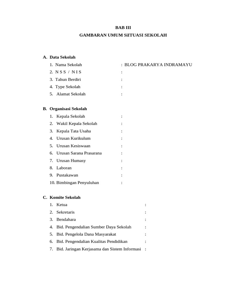 Program Komite Sekolah BAB III | PDF