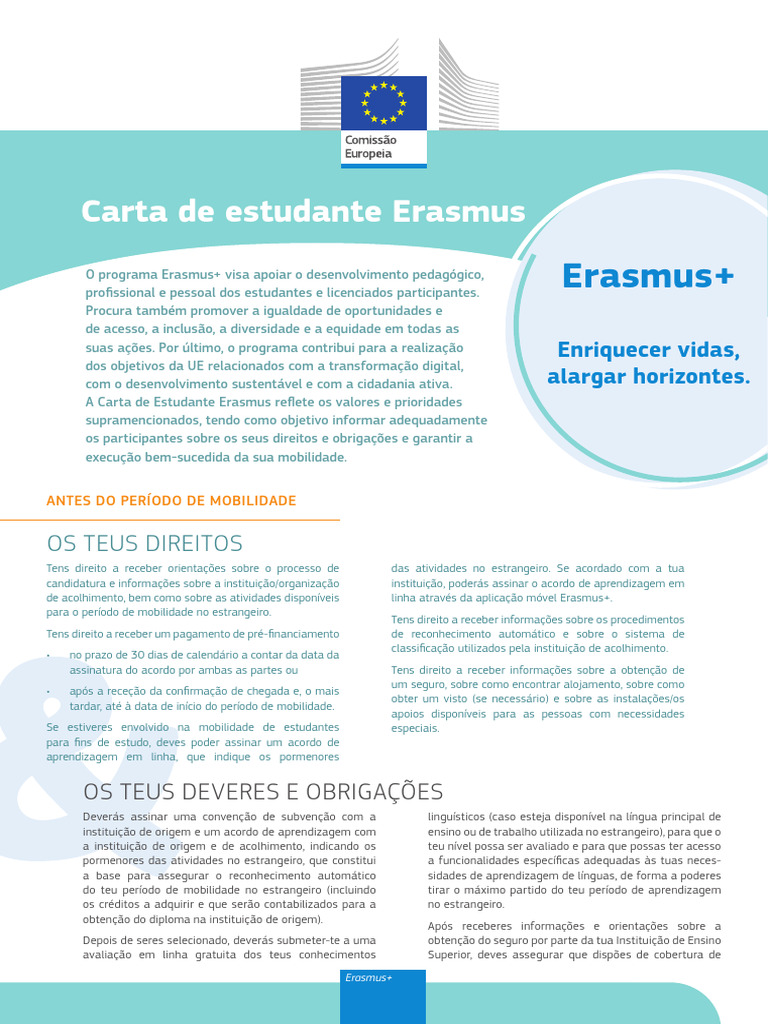 Carta de Estudante Erasmus | PDF