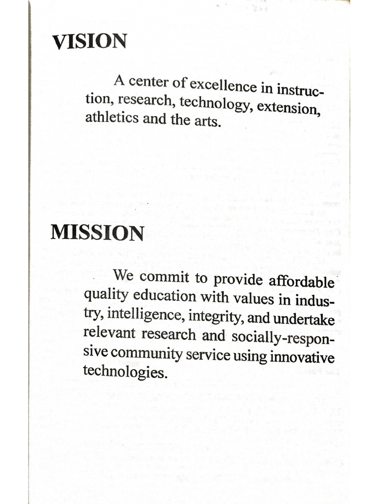 Vision and Mission | PDF