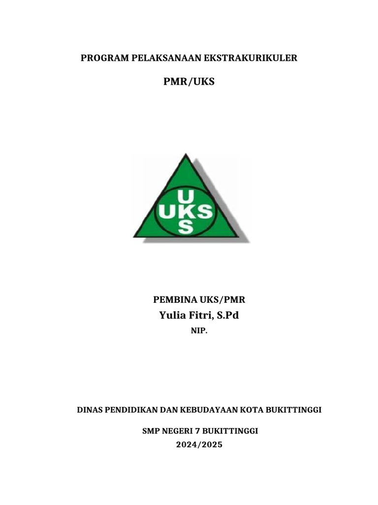 5.2 Program Ekstrakurikuler Pmr-Uks | PDF