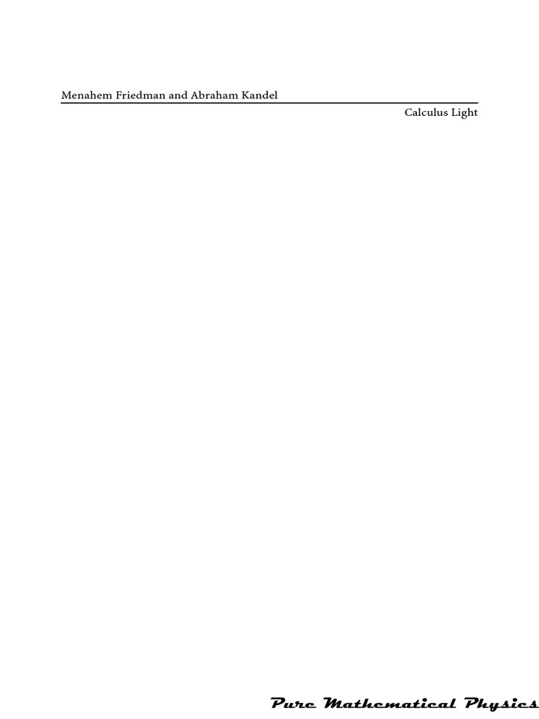 Calculus Light - Menahem Friedman, Abraham Kandel-3-4 | PDF