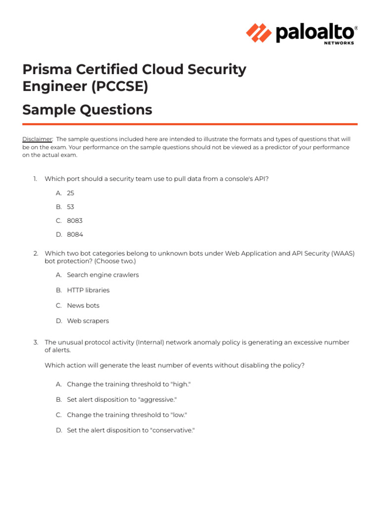 Pccse Sample Questions | PDF