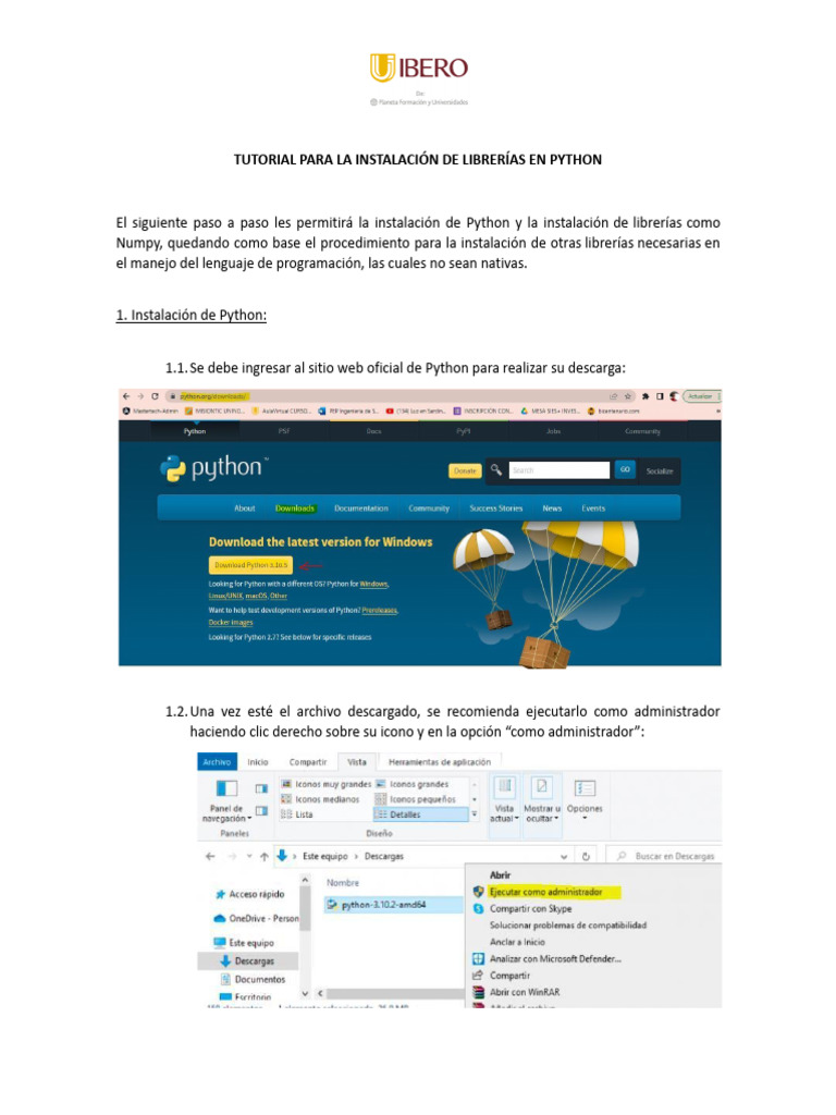 Guia Instalacion Python | PDF