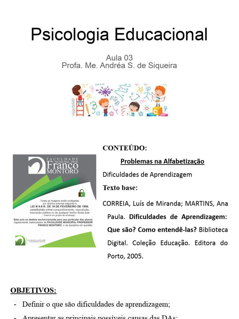 Aula 03 - Psic - Educacional 2024-2 | PDF