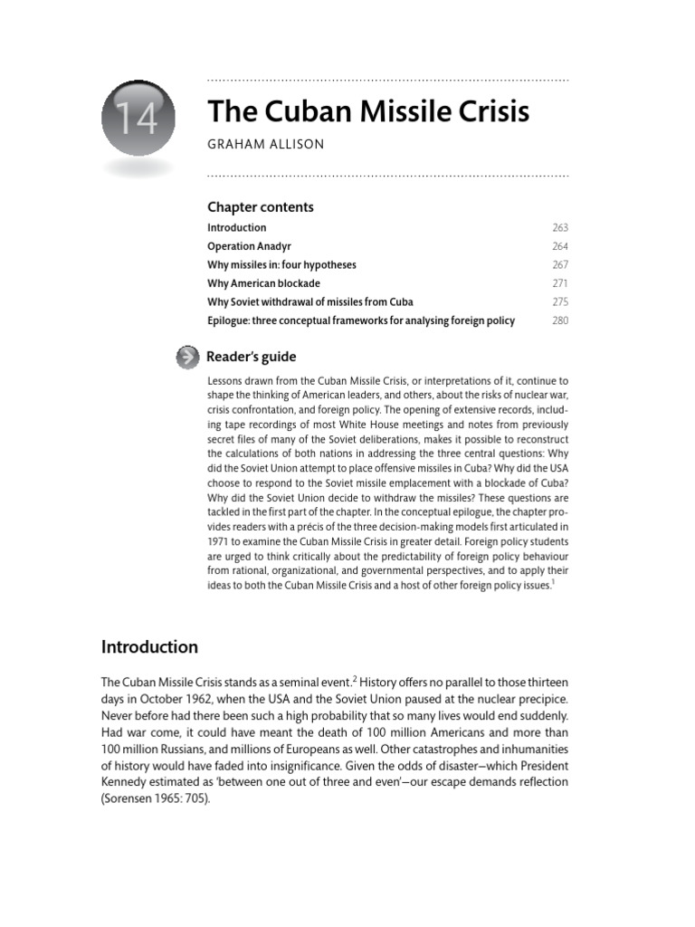 Foreign Policy Insights from 1962 | PDF | Cuban Missile Crisis | John F ...