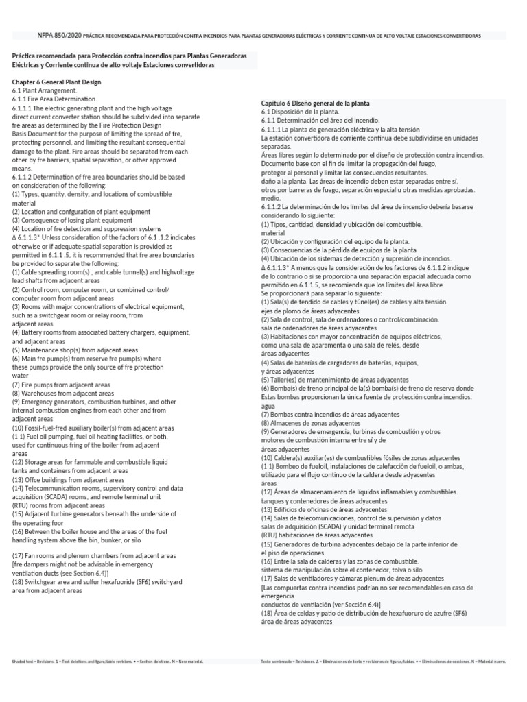 NFPA 850 Recomendaciones HV | PDF