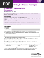 Statutory Declaration: State of Victoria | PDF