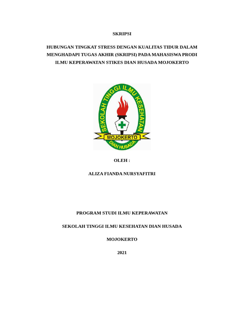 SKRIPSI ALIZA Revisi 2209 | PDF