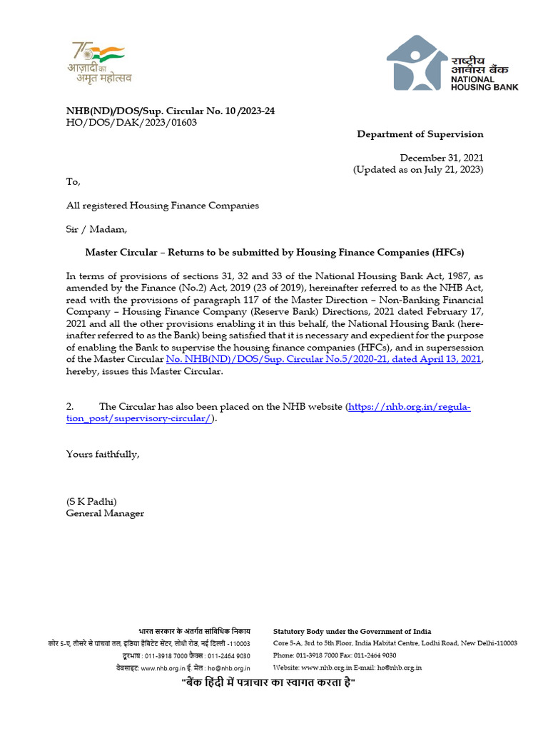 NHB Return Requirements | PDF NHB Return Requirements | PDF