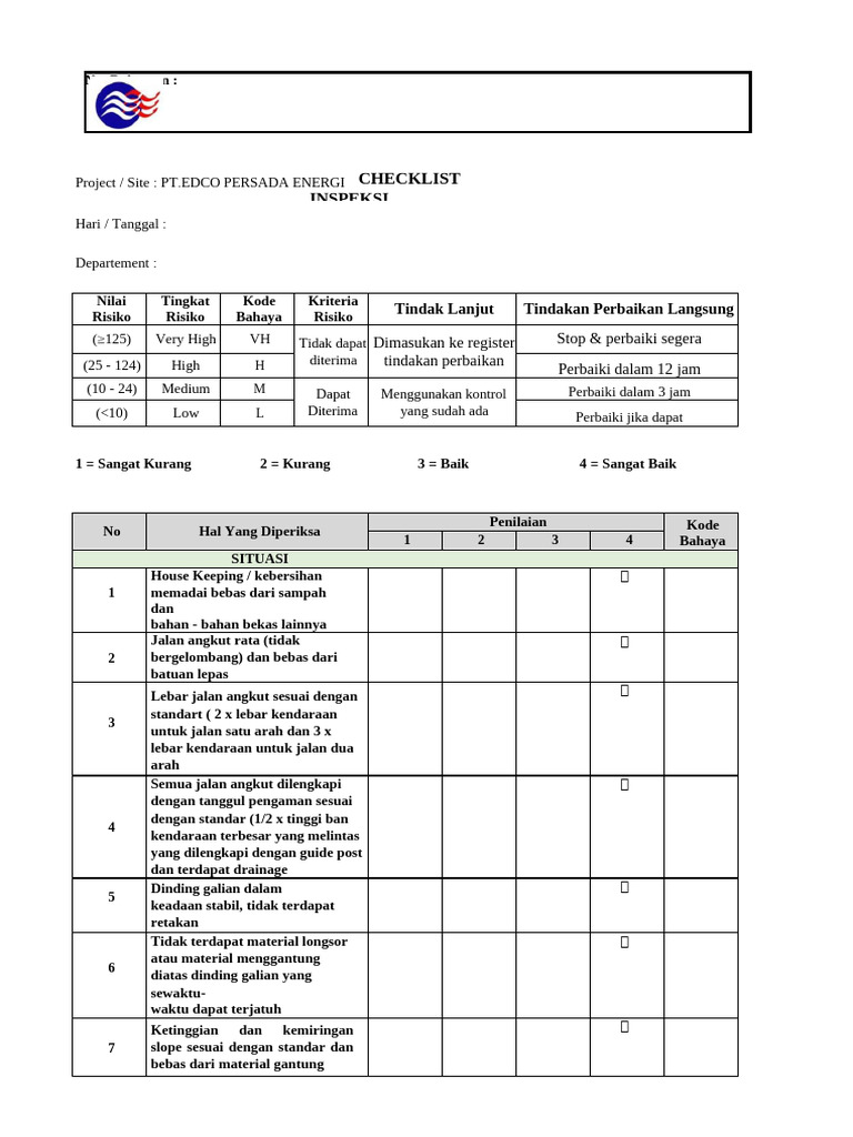 Laporan Inspeksi Lingkungan | PDF