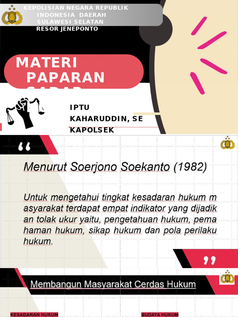 Materi Paparan Sadarkum PDF | PDF
