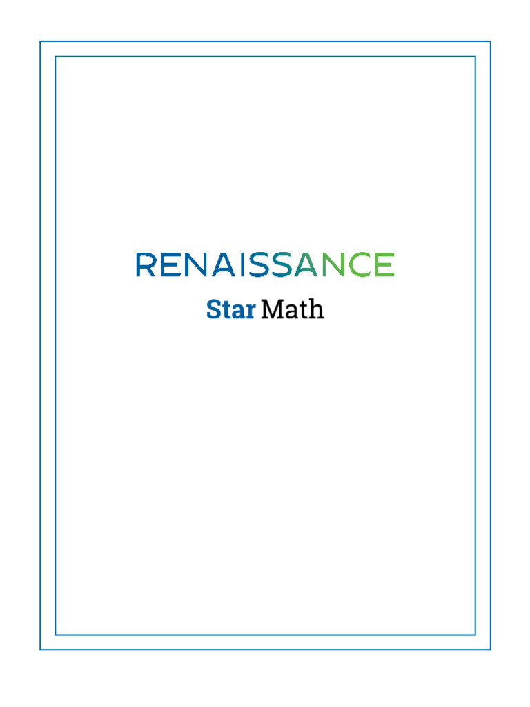 Renaissance Star Math Sample Test Item | PDF