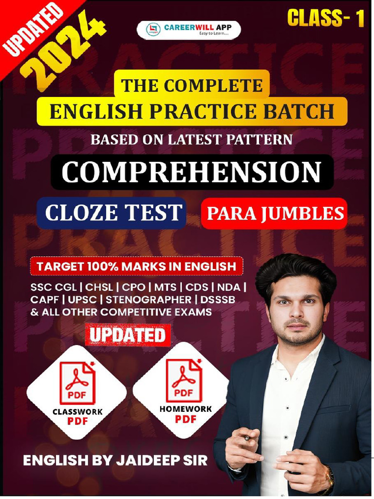 Comprehension Class - 1 | PDF