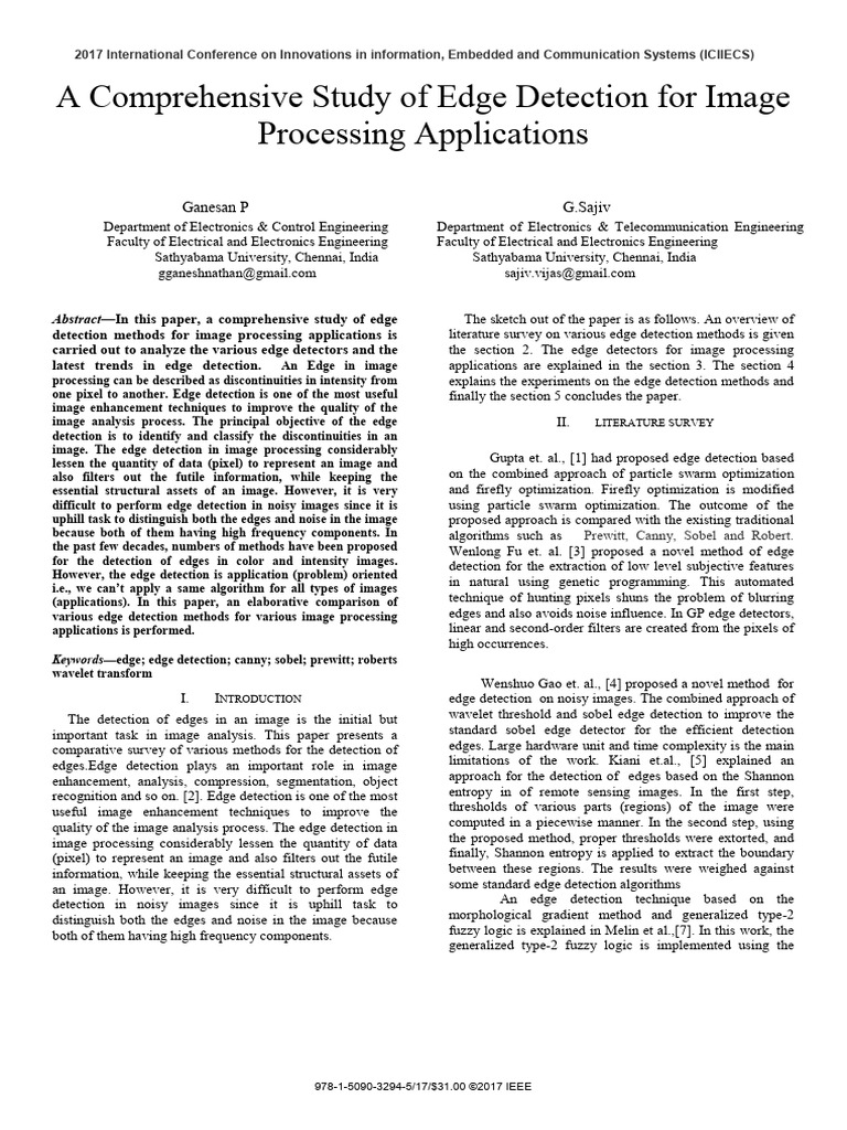 Comprehensive Edge Detection | PDF