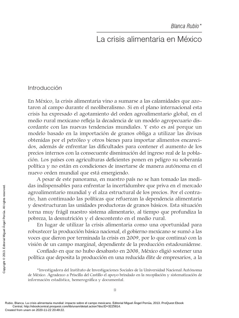La - Crisis - Alimentaria - Mundial - Impacto - Sobre - El - Cam ...