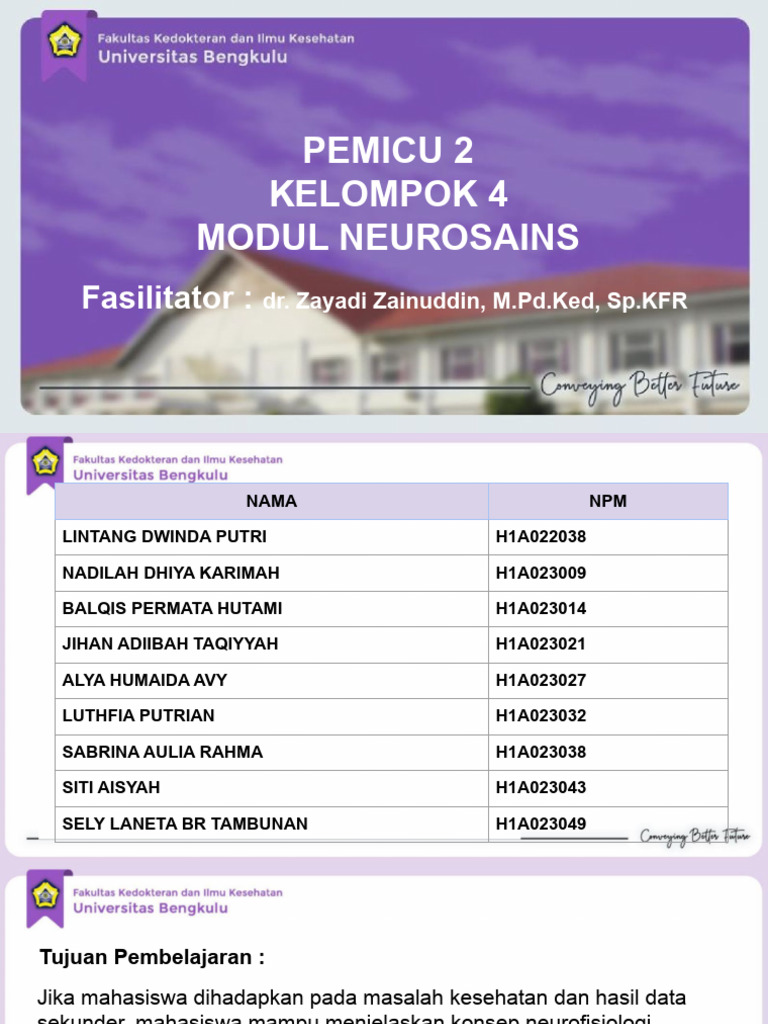 DK Kelompok 4 Pemicu 2 Neurosains | PDF