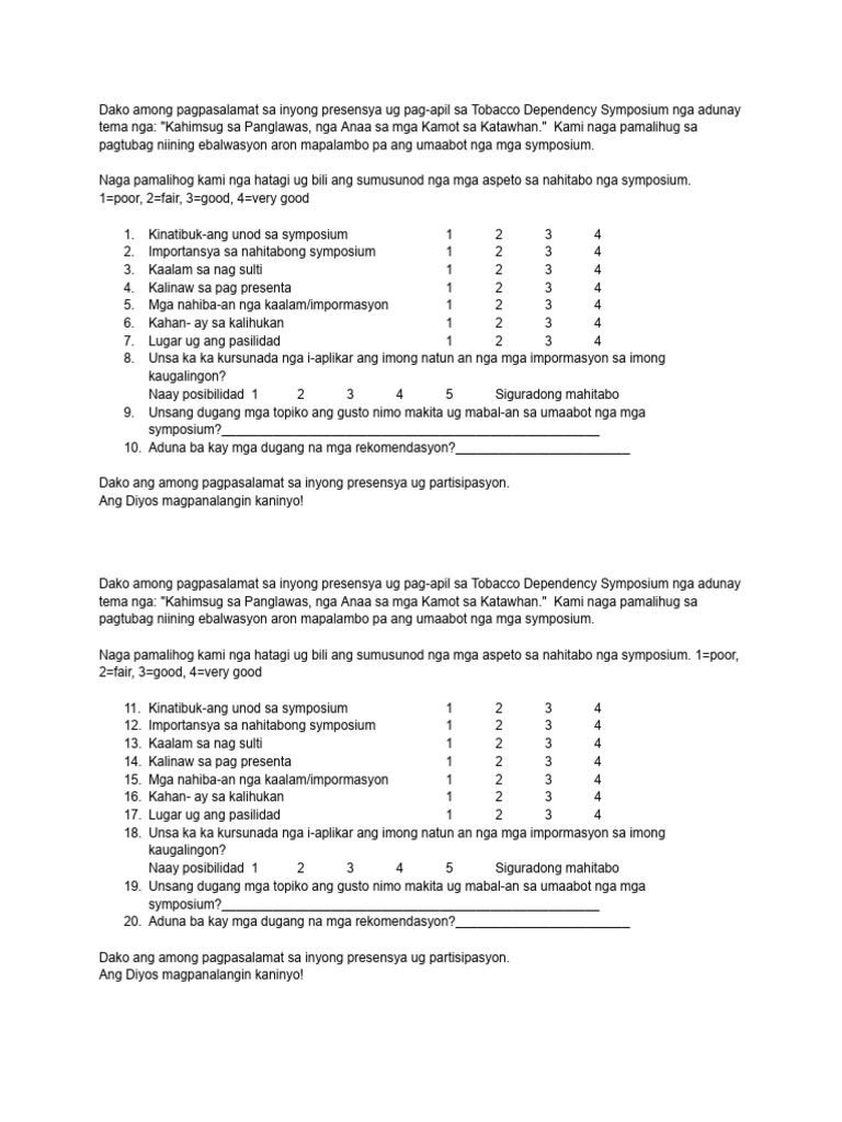 Evaluation Form | PDF
