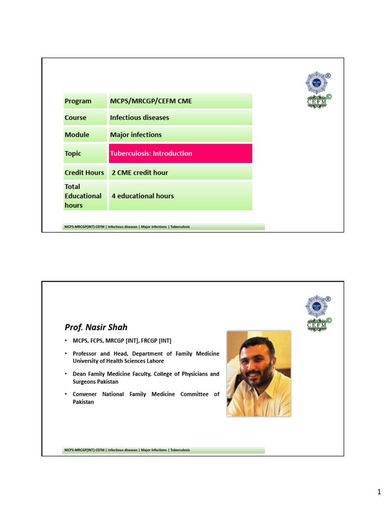 Tuberculosis Introduction Final Pdf